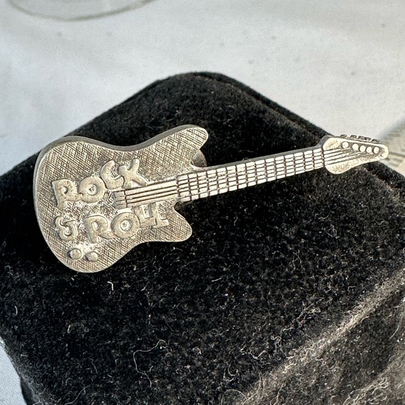 Rock & Roll | Accessories | Vintage Rock Roll Electric Guitar Lapel Pin ...